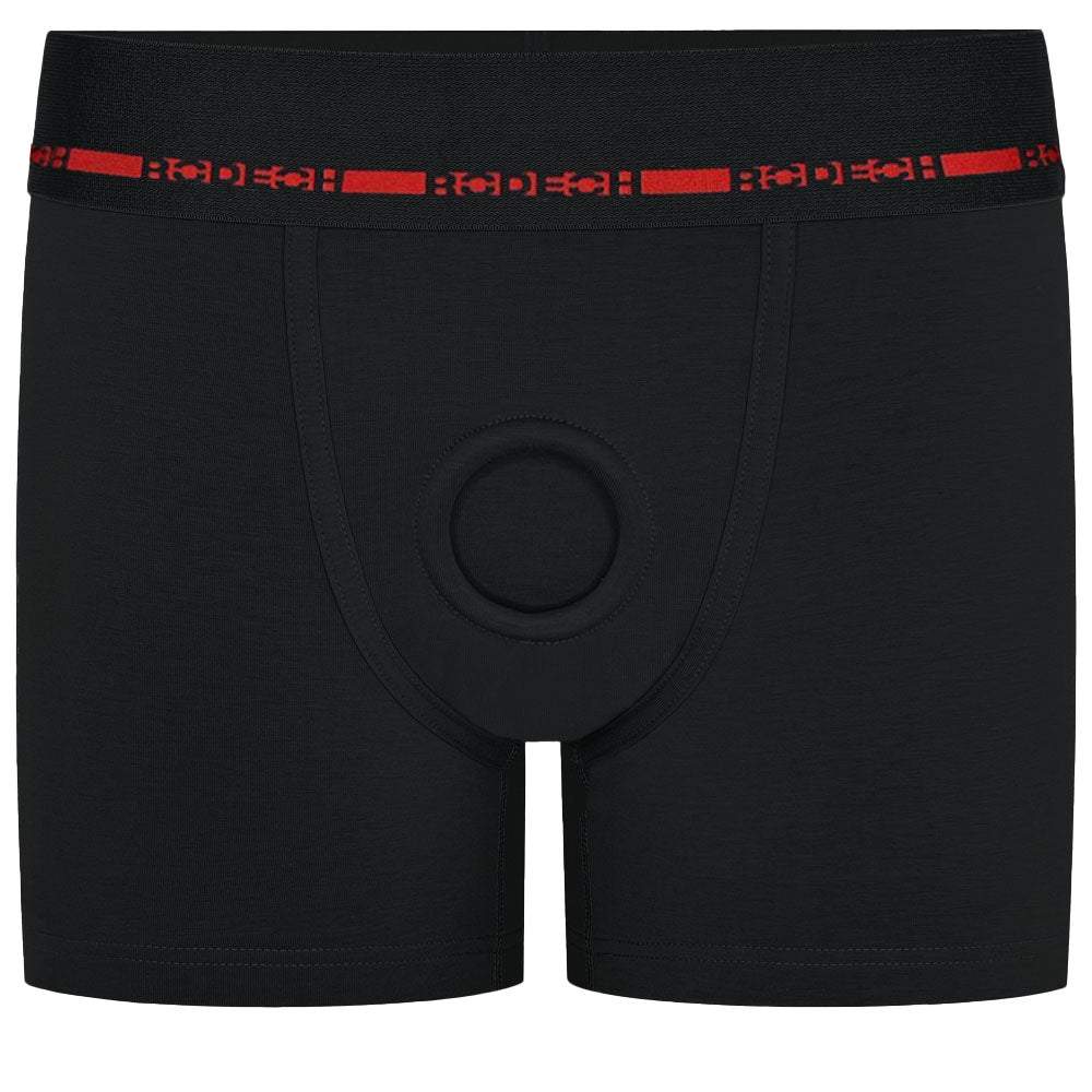 Black Boxer Harness Strap-On | RodeoH