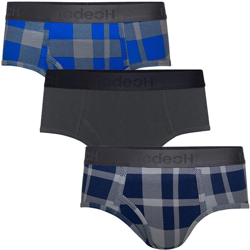 FTM Trans Masc Top Loading Brief Packing Underwear 3 Pack Plaid | RodeoH