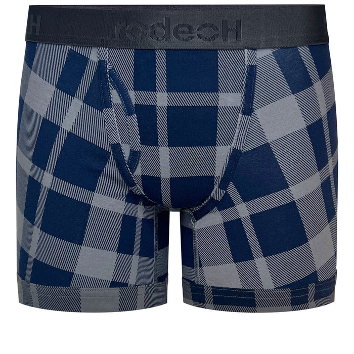 Gray Blue Plaid Top Loading Boxer Packing Underwear FTM | RodeoH