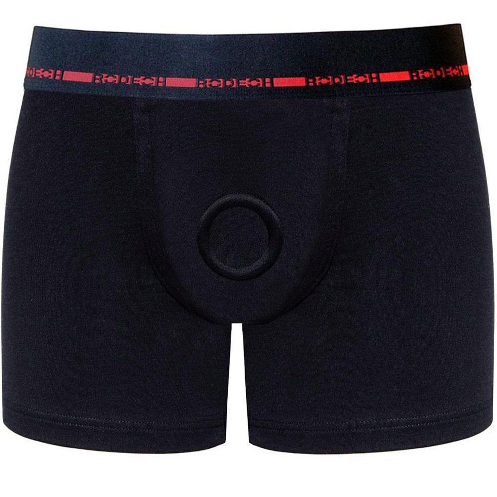 Black Boxer Harness Strap-On | RodeoH