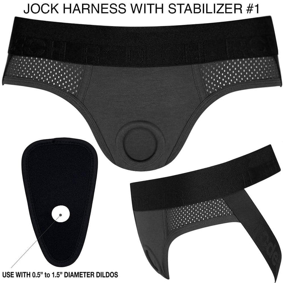 Jock Harness Strap On - Gray & Black | RodeoH