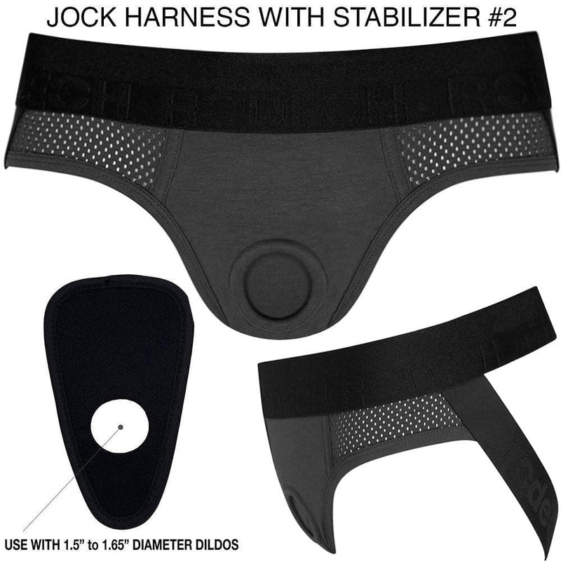 Jock Harness Strap On - Gray & Black | RodeoH