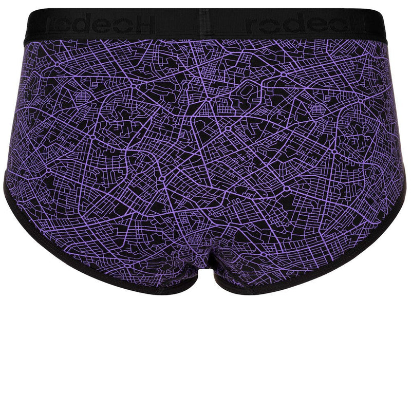 Geometric Purple Top Loading Brief Packing Underwear FTM | RodeoH